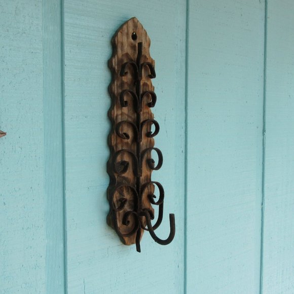 Unbranded Vintage | Accents | Vintage Wood Wall Plaque With Scrolled ...